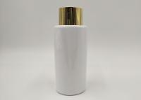 China 100ml Flower Shape Plastic Cosmetic Lotion Bottle with Golden Cap Empty for Personal Care for sale