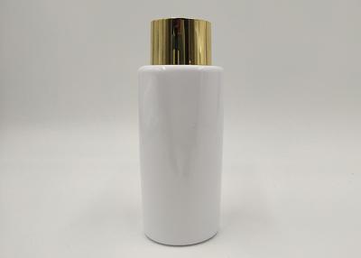 China 100ml Flower Shape Plastic Cosmetic Lotion Bottle with Golden Cap Empty for Personal Care for sale