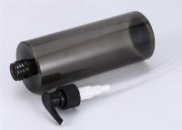 China 14oz 400ml Transparent PET Plastic Cosmetic Bottle with 24mm Press Cap for sale