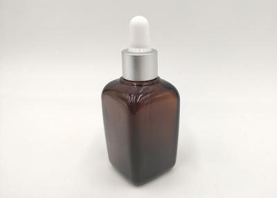 China Square Glass Cosmetic Bottle 50ml 100ml 200ml OEM ODM Dropper for Toner Skin Care Packaging for sale