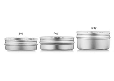 China 30g 60g 100g Aluminum Cosmetic Containers with Screw Cap Matte Finish for sale
