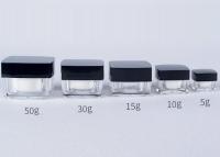 China Double Wall Acrylic Face Cream Jar 30g 60g with Black Screw Cap ISO FDA for sale