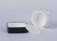 China Double Wall Acrylic Face Cream Jar 30g 60g with Black Screw Cap ISO FDA for sale