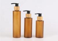 China 100ml - 200ml PET Plastic Bottle , Cosmetic Plastic Bottles With Bamboo Pump for sale