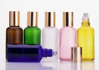 China 50ml Roll On Glass Cosmetic Bottle Pearly Luster Gradient Surface Treatment for Perfume Packaging for sale
