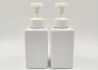 China 250ml Foam Pump PET Cosmetic Bottle Square Shape 32 / 28mm Sealing Type for sale