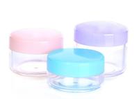 China Custom 10ml 20ml PET Face Cream Jars OEM Skin Care Packaging Transparent for sale