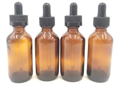 China 50ml Amber Glass Dropper Bottle Portable Perfume Cosmetic Packaging for sale