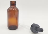 China 50ml Amber Glass Dropper Bottle Portable Perfume Cosmetic Packaging for sale