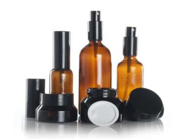 China 30ml-150ml Transparent Glass Cosmetic Jars and Bottles Set for Skincare Packaging for sale