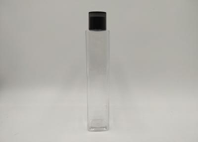 China 100ml Slim Square PET Cosmetic Bottle with Screw Double Cap for Toner Water for sale