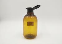 China 250ml Amber Boston PET Plastic Cosmetic Bottle with Pump for Shampoo Lotion Hand Sanitizer for sale