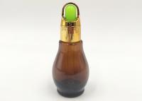 China 30ml Amber Glass Dropper Bottle with Gold Cap for Essential Oil Packaging for sale
