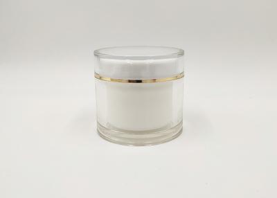 China 100g Empty Luxuries Acrylic Face Cream Jars Round Shape Convenient Carrying for sale