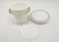 China 100g Empty Luxuries Acrylic Face Cream Jars Round Shape Convenient Carrying for sale