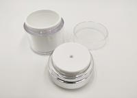 China 50g 100g Airless Cosmetic Jar Double Wall Vacuum Facial Cream Jar Packaging for sale