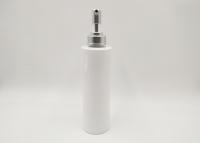 China 100ml 200ml PET Plastic White Lotion Bottle with Silver Pump for Personal Care for sale