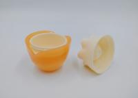 China 30g Yellow PET Face Cream Jar for Cosmetic Packaging with Screw Cap for sale