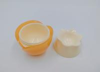 China 30g Yellow PET Face Cream Jar for Cosmetic Packaging with Screw Cap for sale