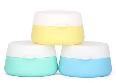 China Light Green PET Lotion Jars with Lids Empty Face Cream Containers 10g 20g 30g for sale