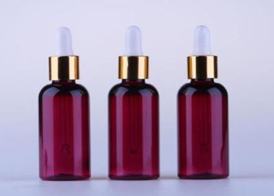 China 50ml PET Custom Cosmetic Bottles Essential Oil Packaging With Dropper for sale
