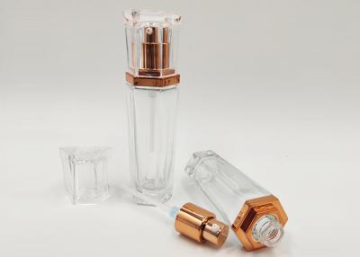 China Winly 30ml 1oz Clear Glass Bottle With Lotion Pump for sale