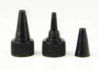 China Black Color Plastic Cosmetic Lids , Plastic Bottle Tops High Practicality for sale