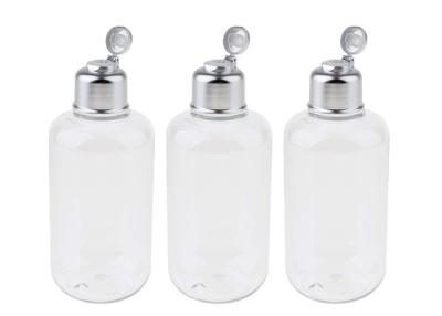 China 9oz 270ml PET Plastic Bottle for Cosmetic Packaging with Silver Screw Cap for sale