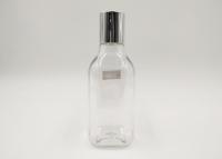 China Transparent PET Plastic Cosmetic Bottle 200ml with Silver Cap for Toner Oil Packaging for sale