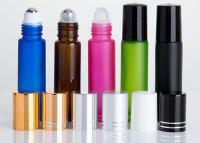 China 5ml 10ml Frosted Glass Roll On Bottle Essential Oil Cosmetic Packaging Customizable for sale