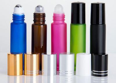 China 5ml 10ml Frosted Glass Roll On Bottle Essential Oil Cosmetic Packaging Customizable for sale