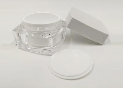 China 50ml Acrylic Material Face Cream Jars Glassy / Matte Surface Treatment for sale
