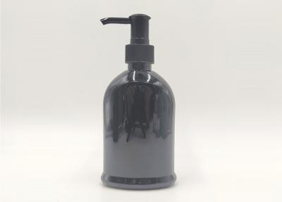 China 300ml Black PET Square Cosmetic Bottle for Liquid Soap Packaging 392330 for sale