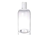 China 250ml 8.7oz Refillable Clear PET Plastic Lotion Toner Bottle with Flip Top Screw Cap for sale