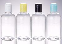 China 250ml 8.7oz Refillable Clear PET Plastic Lotion Toner Bottle with Flip Top Screw Cap for sale