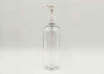 China 500ml Transparent Boston Round PET Cosmetic Bottle for Hand Sanitizer Custom for sale
