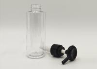 China 150ml Transparent Round PET Plastic Cosmetic Bottle for Face Lotion Cream for sale