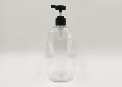 China 500ml Clear PET Plastic Bottle Packaging for Liquid Soap with Lotion Pump for sale