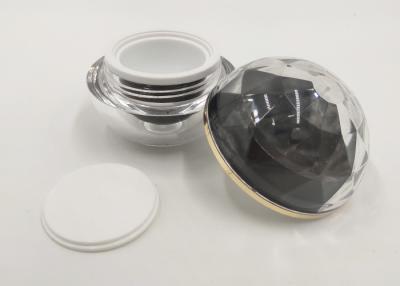 China 30g Acrylic Plastic Cream Jar Round Square Shape for Skincare Packaging for sale