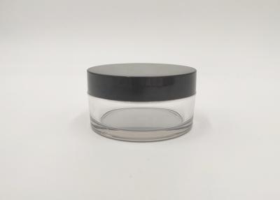 China 50g PET Plastic Lotion Jar with Black Screw Cap Transparent FDA Certified Cosmetic Container for sale