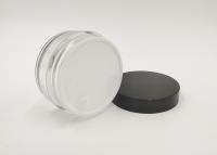 China 50g PET Plastic Lotion Jar with Black Screw Cap Transparent FDA Certified Cosmetic Container for sale