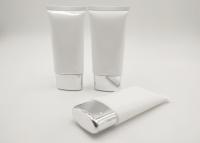 China 50ml 100ml PE Cosmetic Facial Washing Tube with Silver Screw Cap for sale