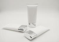 China 50ml 100ml PE Cosmetic Facial Washing Tube with Silver Screw Cap for sale