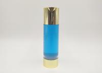 China Cosmetic Airless Vacuum Facial Cream Bottle Cylindrical 30ml 50ml with Pump for sale