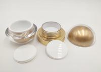 China 1oz 30ml Acrylic Round Face Cream Jar Skin Care Packaging Golden Cap for sale