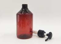 China 500ml Amber Clear Plastic PET Bottle Custom Cosmetic Packaging for Shampoo for sale