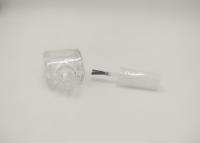 China 5ml Glass Nail Polish Bottle with White Brush HS Code 392330 Transparent Cosmetic Container for sale