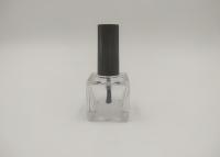 China Empty 5ml Nail Polish Bottle with Brush Hot Stamping Square Glass Bottle for sale