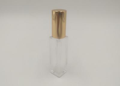 China Square 10ml Refillable Travel Perfume Bottle Transparent Glass Atomiser with Spray Pump for sale