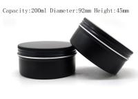 China 200ml Aluminum Cosmetic Jar for Lip Balm Cream Tin Container with Screw Cap for sale